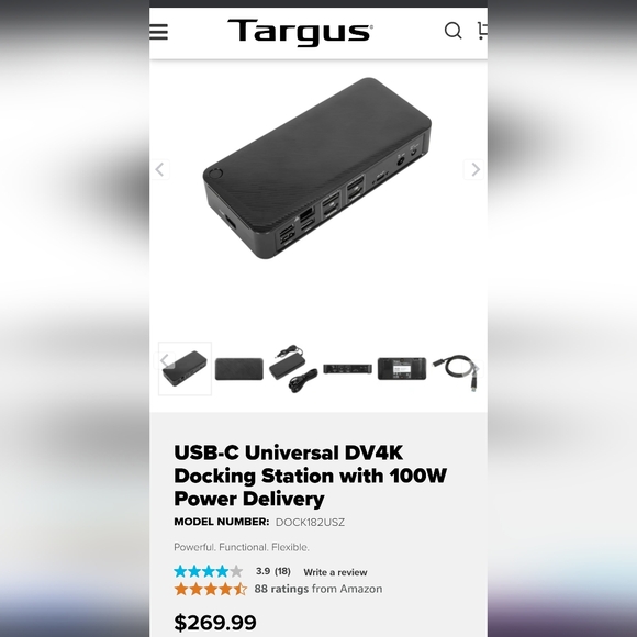Targus | Computers, Laptops & Parts | Targus Usbc 4k Docking Station 0w ...